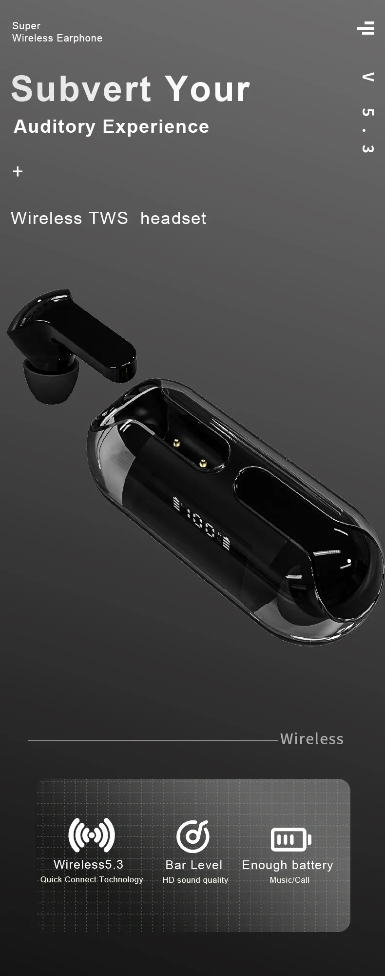 Transparent F80 TWS Earbuds - True Wireless Stereo Earbuds with ...