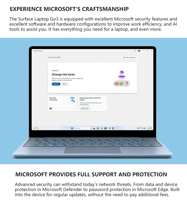 Microsoft Surface Laptop Go 3 Laptop I5 8g+256g Ice Crystal Blue 12.4 ...