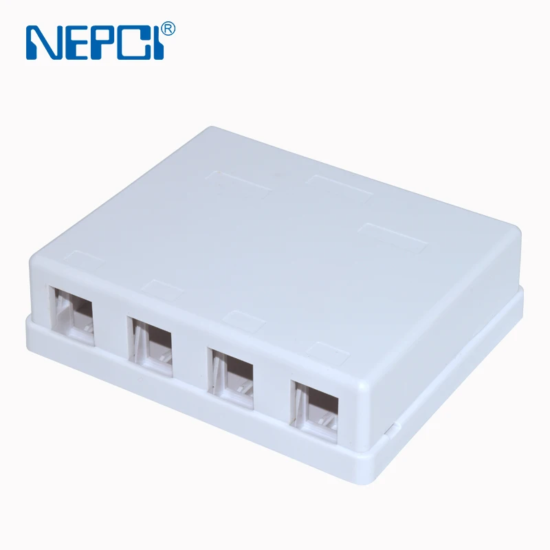 Nepci Single 1 Port Surface Mount Junction Box For Rj45 Keystone Jack ...