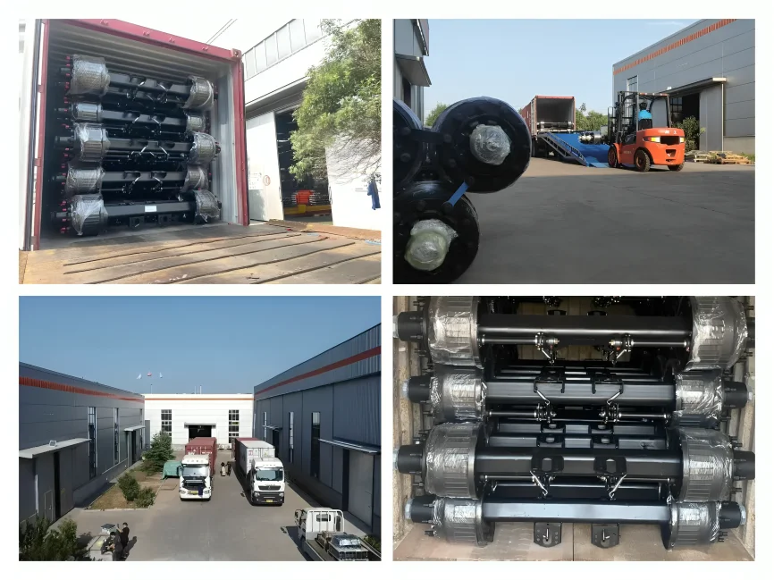 German Type Bpw Trailer Type 14 Ton Axle For Semi Trailer Truck Trailer ...