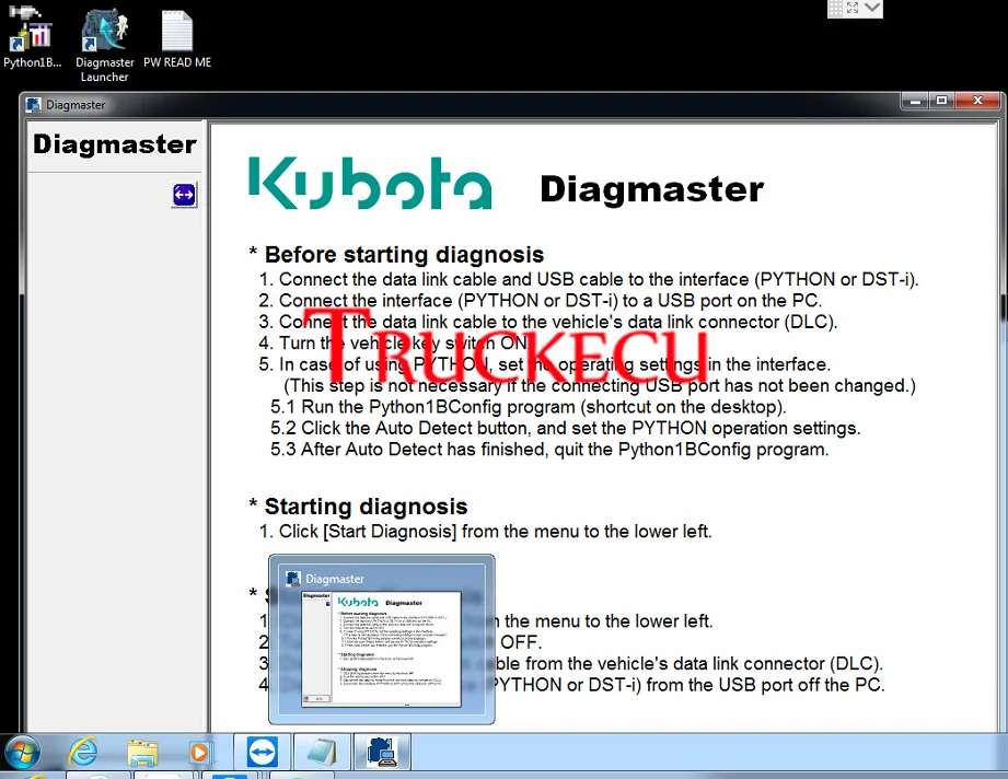 Tablet for Kubota Diagmaster - Diagnostic Tool Interface