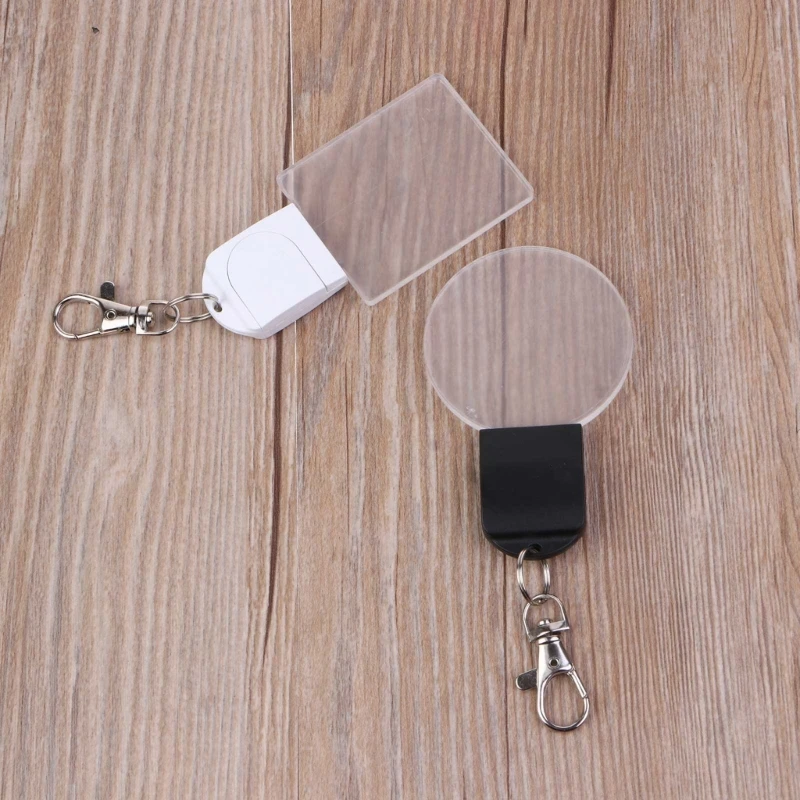 Blank Acrylic Keychain Rgb Colors Flashing Key Ring Led 3d Optical Mini ...