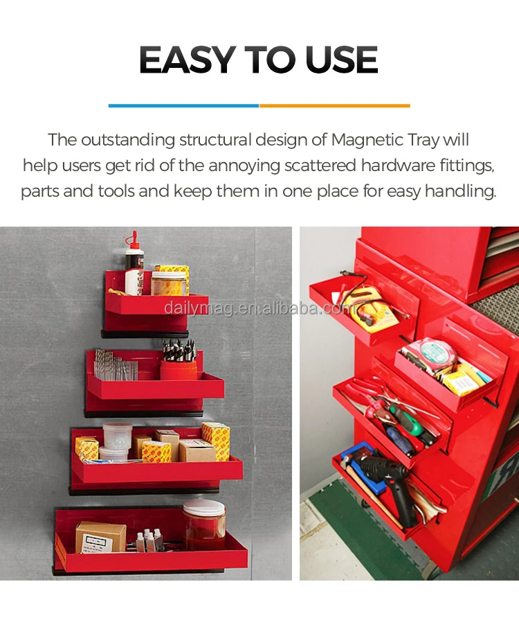 Magnetic Toolbox Shelf Tray Holder Storage Organizer; 4-piece Set ...