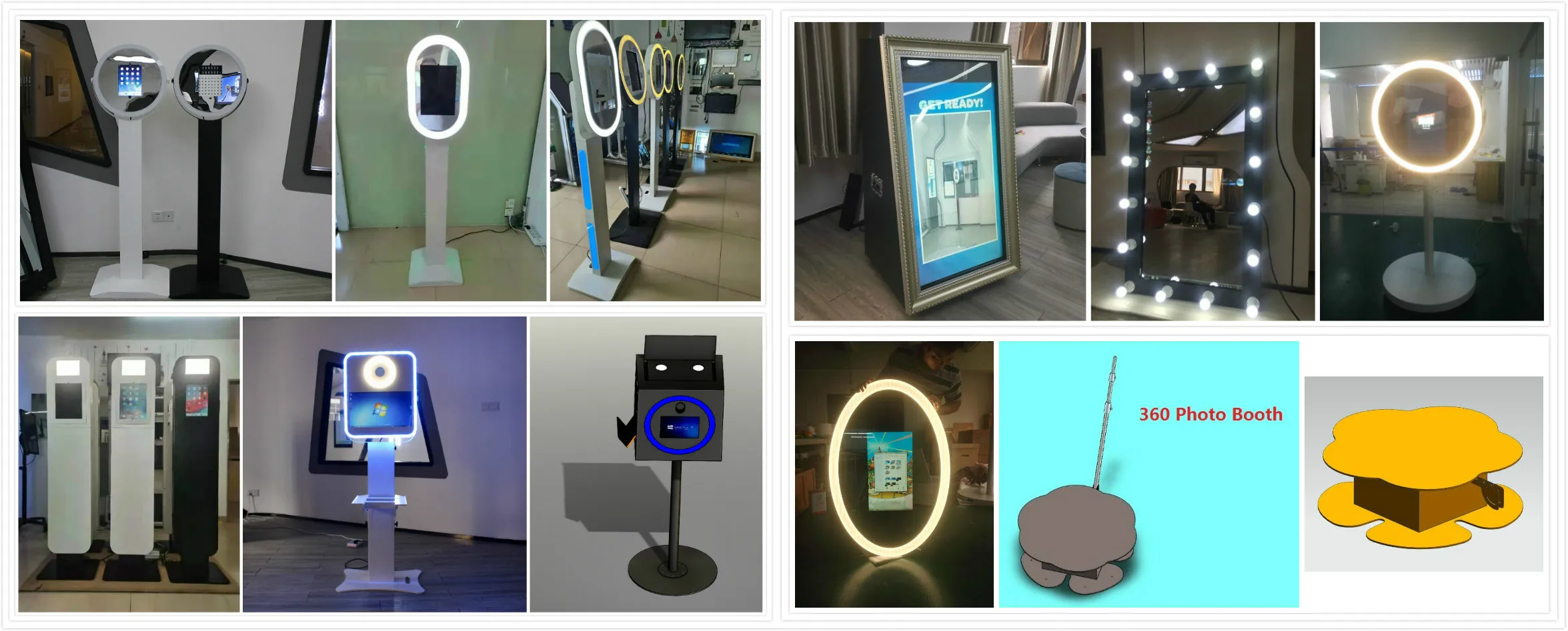 Oval Led Ring Light Mirror Photo Booth With Camera In The Wedding - Buy ...