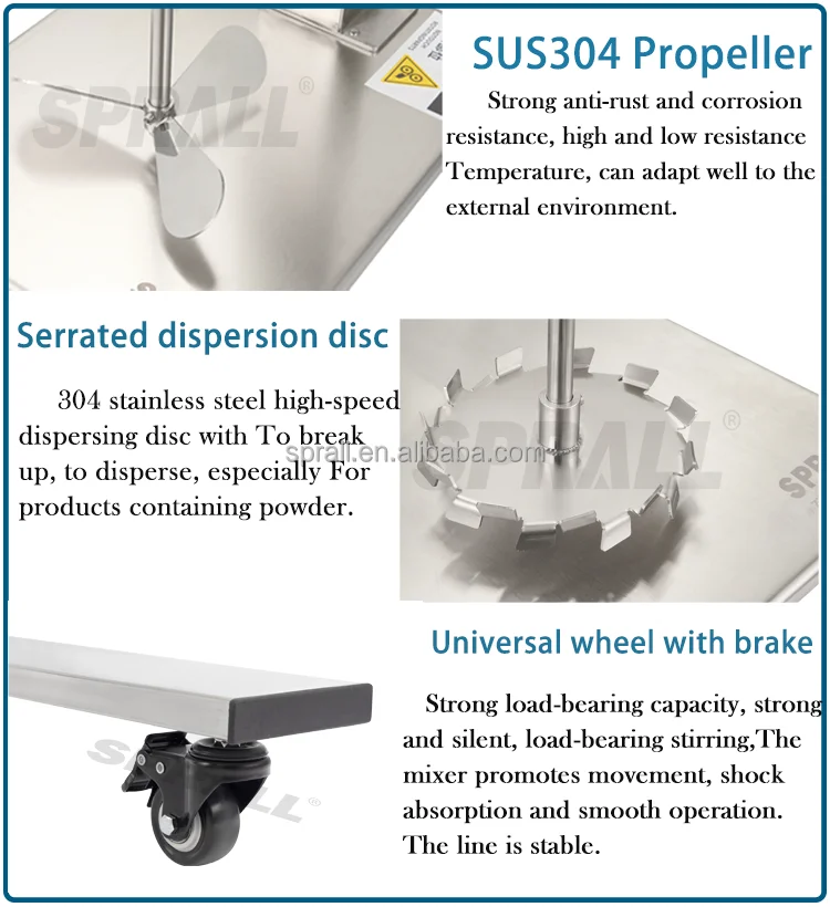 SPRALL Industrial Liquid Mixer - Efficient & Safe Agitation