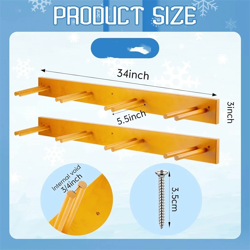 Wall Mounted Ski Rack For Garage Wall Wooden Snowboard Rack Wall Mount ...