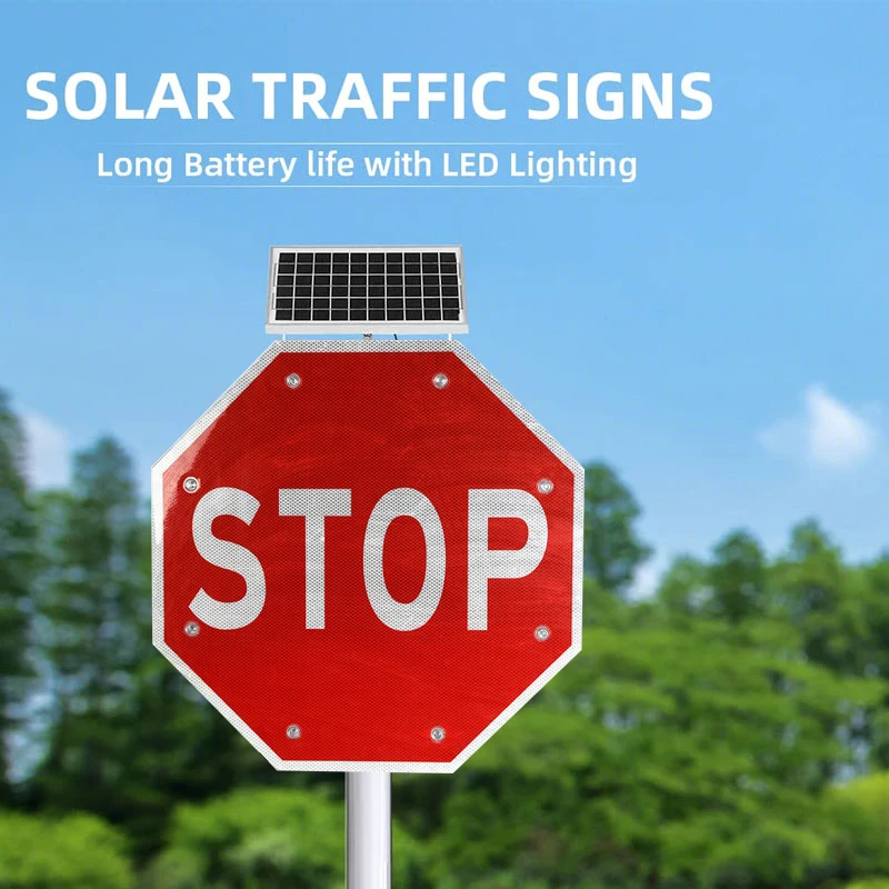 Red 24-hour Solar Stop Sign Flashing Beacon Light - Buy Solar Panel For ...