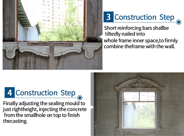 Custom Concrete Decorative Window Sill Lintels Moulds