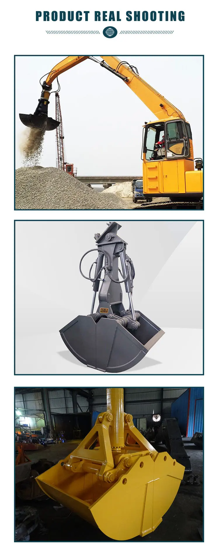 Monde Hydraulic Clamshell Bucket For 10-40t Mini Excavator - Buy ...