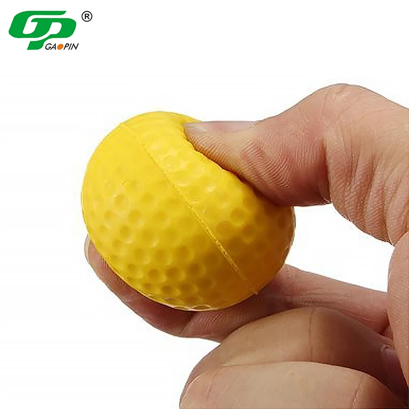 New Yellow PU Glof Training Ball Indoor Outdoor Elastic Foam Golf Balls ...