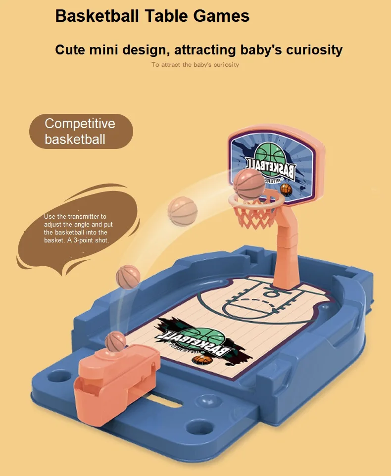 Parent Child Interactive Sports Toy Desktop Basketball Machine Finger ...