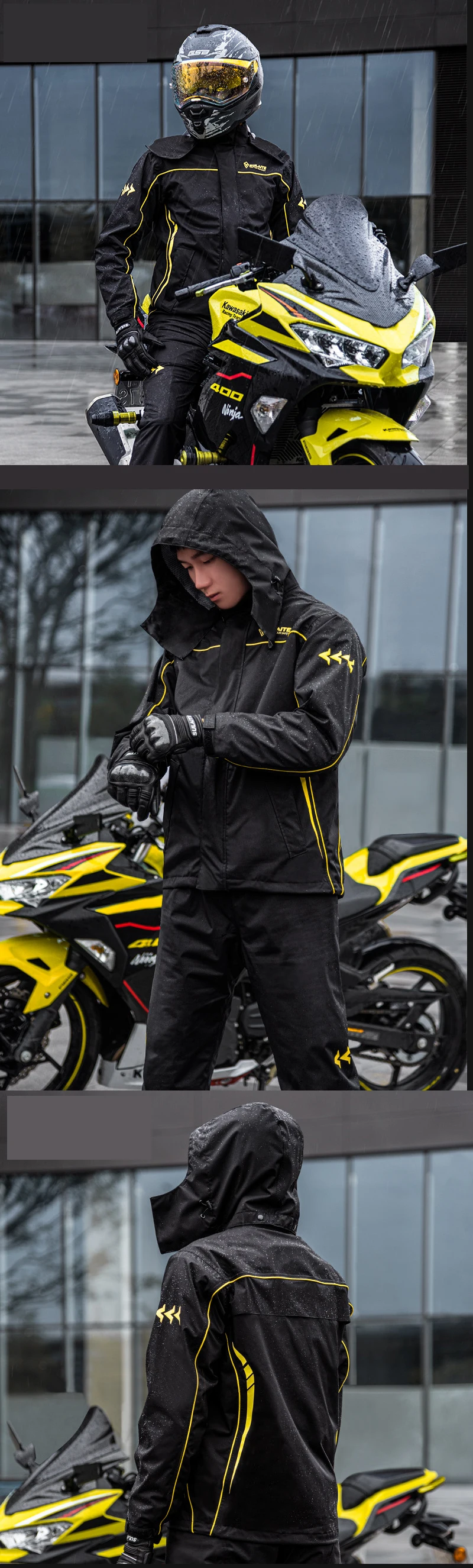 Best Selling Reflective Motorcycle Rain Suit Adult Waterproof Raincoat ...