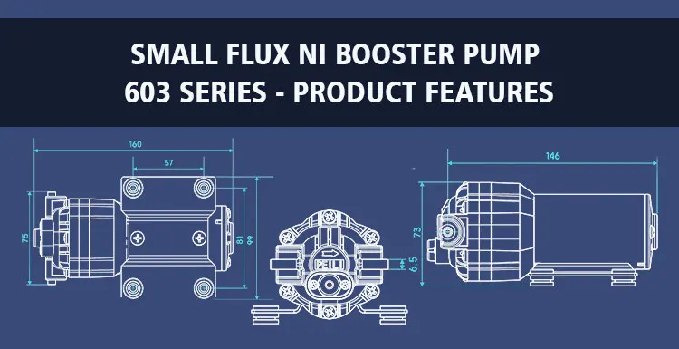 PEILI Small Flux Booster Pump PL-603-50S - Reduce Noise & Vibration