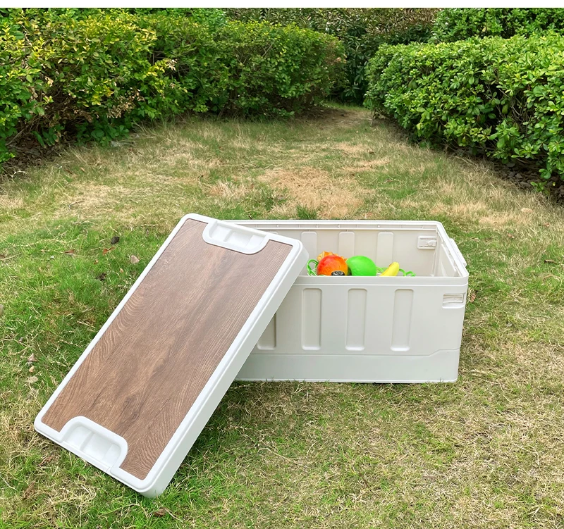 Collapsible Storage Bin with Lid Folding Side Opening Storage Box ...