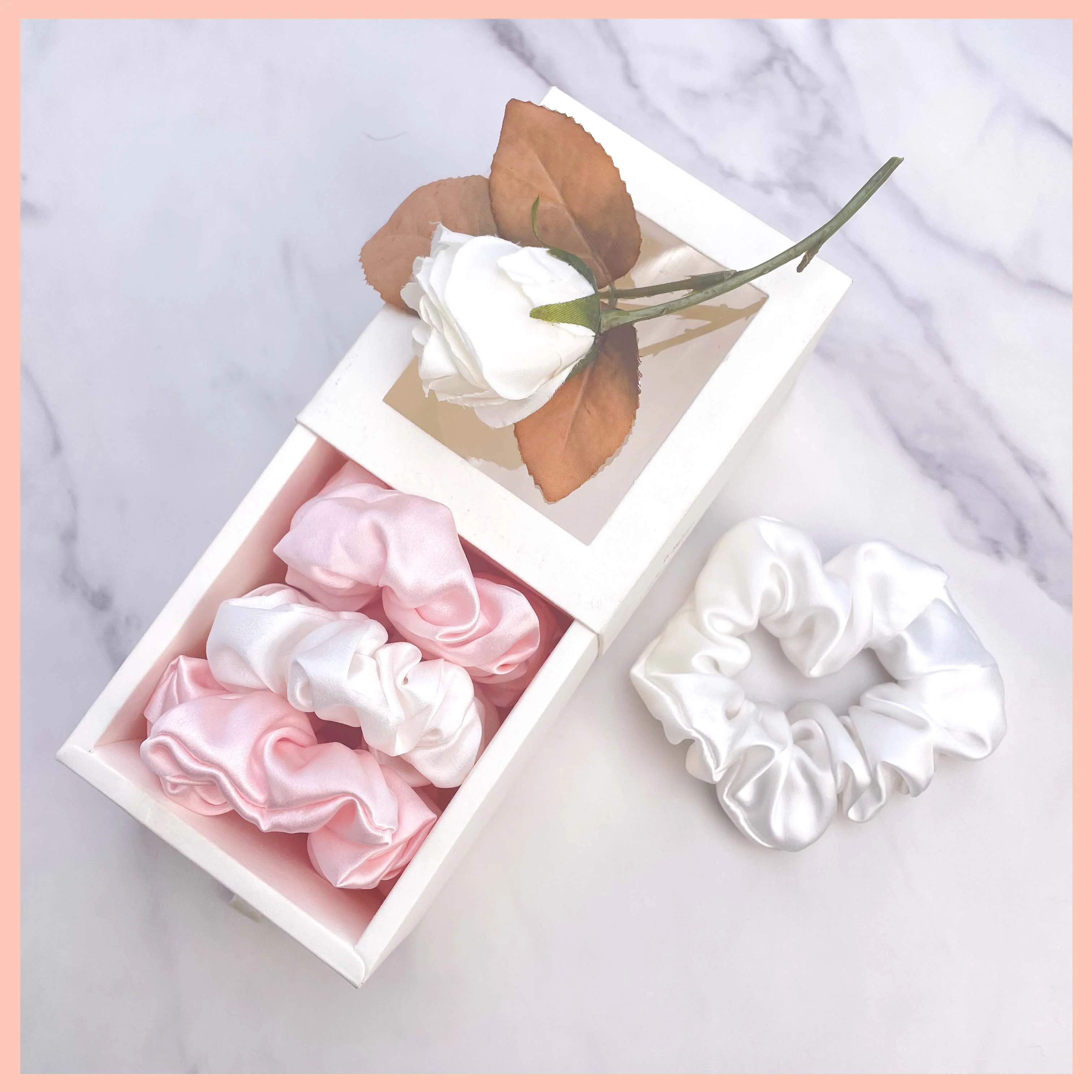 16 19 22mm Silk Scrunchies Hair Ties Pure Pack Oversized Mulberry 100% ...