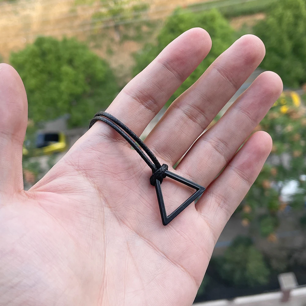 Anime Chainsaw Man Necklace Denji Triangular Leather Chain Pendant ...