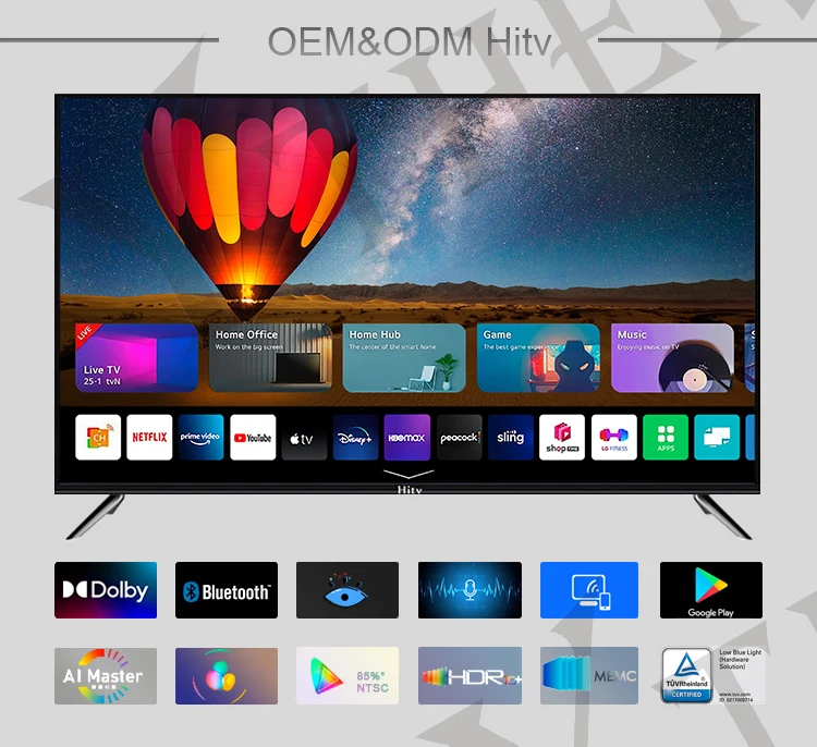 Factory Oem 55 Inch Screen Tv 4k Android Smart Wifi Led Lcd Television ...