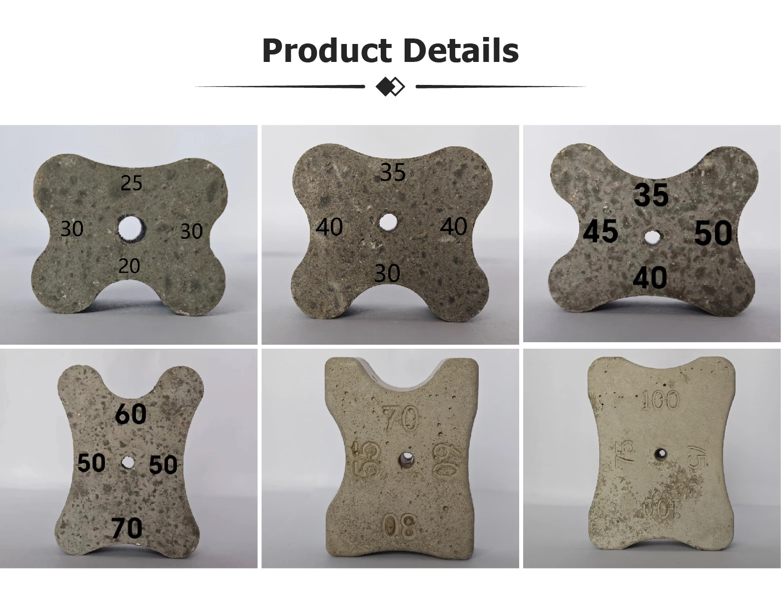 Spacer Formwork Concrete Fibre Cement Bone Rebar Spacers| Alibaba.com