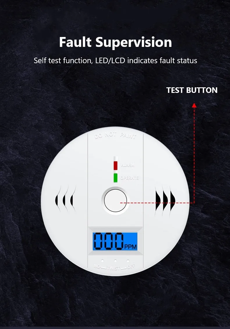 Promotion Household Battery Operated Standalone Carbon Monoxide ...