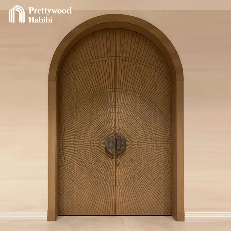 Prettywood Prehung Waterproof Luxury Modern Geometry Circle Design ...