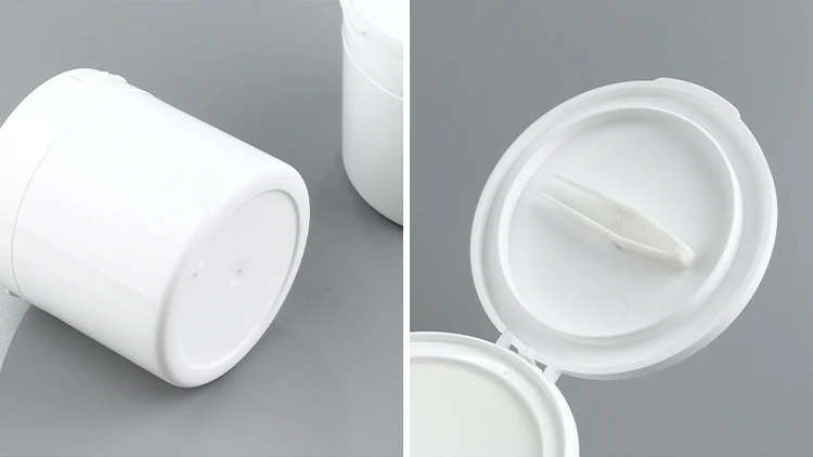 Flip Top Cap Facial Cleansing Toner with Tweezer Plastic PP Jar for ...