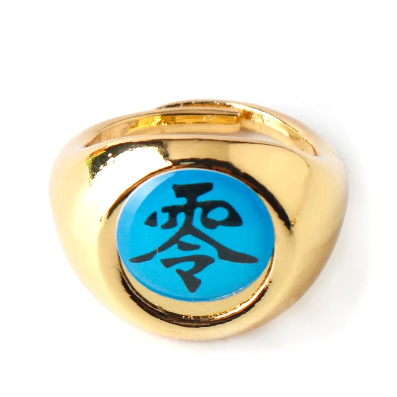 Newest Gold Plated Anime Akatsuki Rings Adjustable Itachi Uchiha Ninja ...