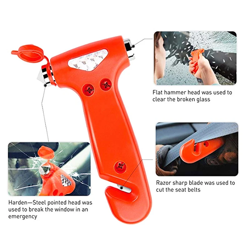 3 in 1 Car Safety Hammer - Emergency Windshield Breaker