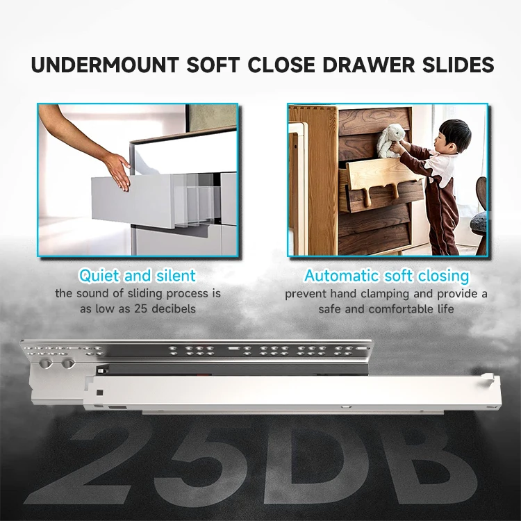 Topcent Concealed Undermount Soft Close 3-Fold Damper Basket for Modern ...
