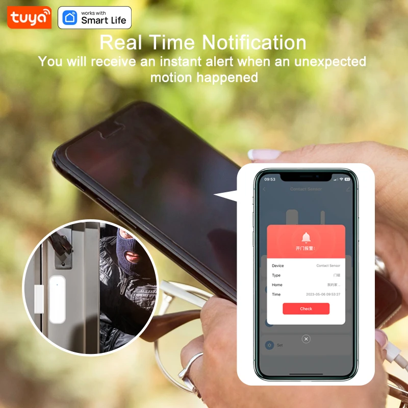 Wireless Smart Home Door and Window Magnetic Sensor Alarm