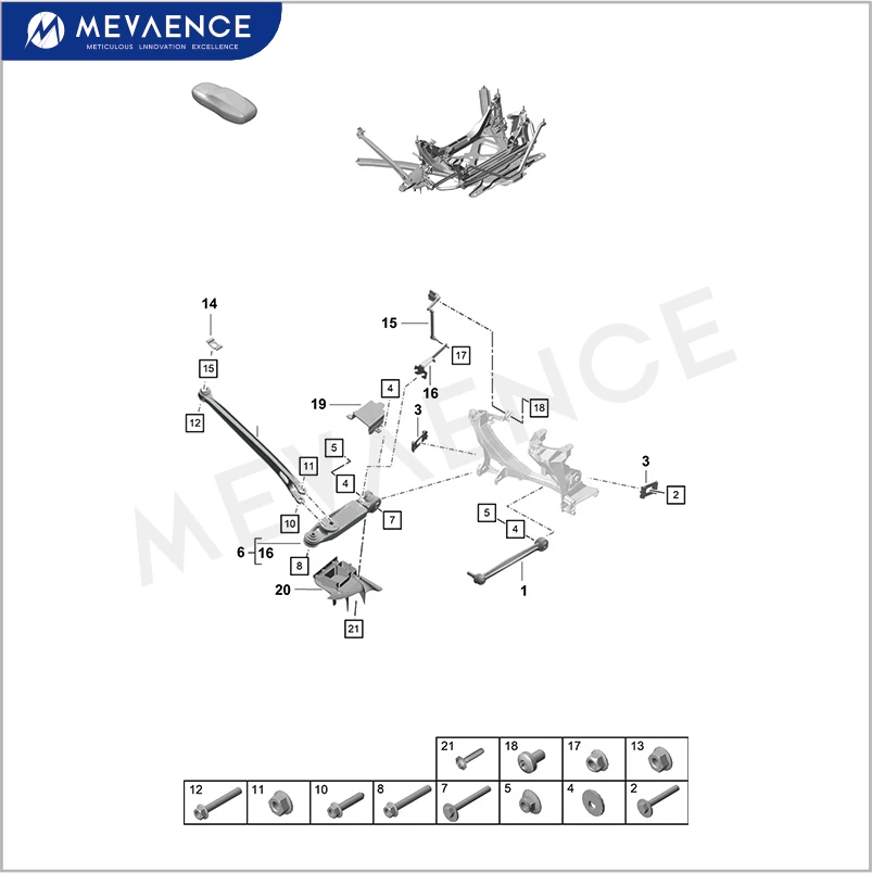 6 Pieces Rear Suspension Control Arm Kits For Porsche Boxster 981 ...