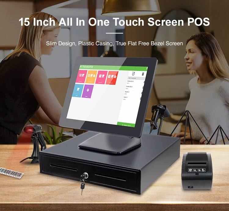 Smart Pos Cashier Machine Devices Wifi Cash Register Dual Screen