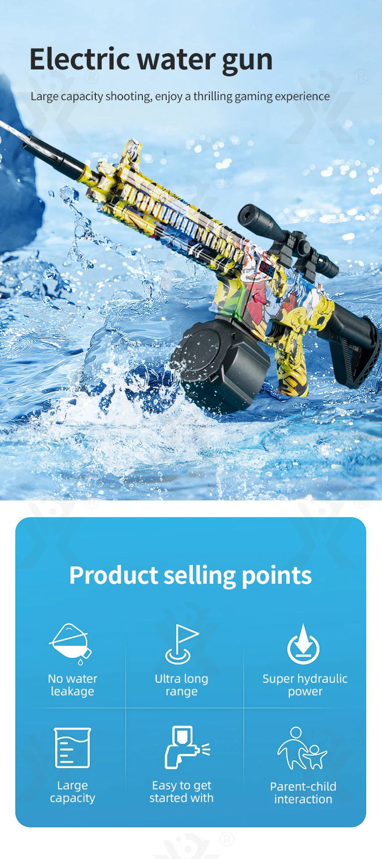 Chengji Children Outdoor Shooting Games Realistic Colorful Water ...