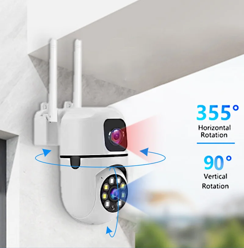 Dual-lens Cameras Smart 4mp Wireless Wifi Network Indoor