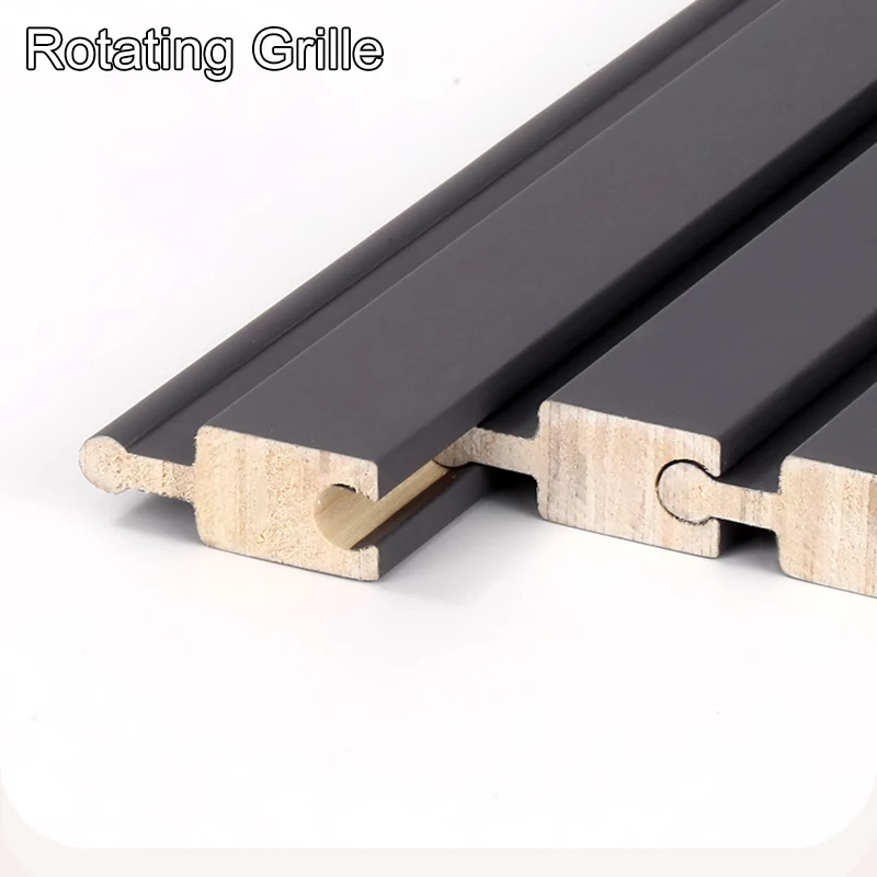 Flexible Solid Wooden Slat Rotating Grille Wall Panel