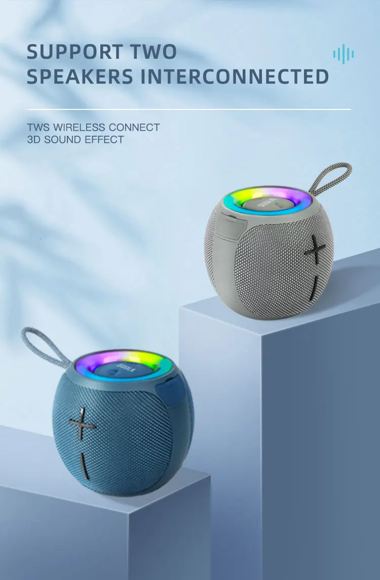 Mini RGB Speaker Ball - Portable Outdoor Wireless Audio