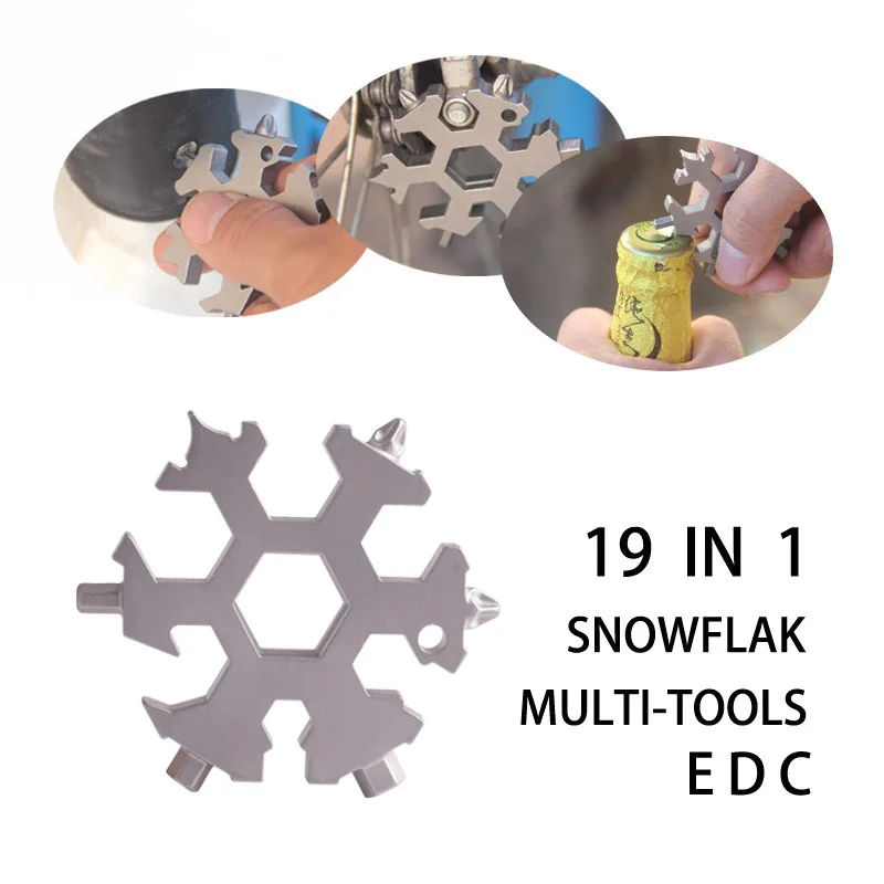 18 in 1 Snowflake Snow Wrench Tool Spanner Hex Wrench Snow Flake Tool ...