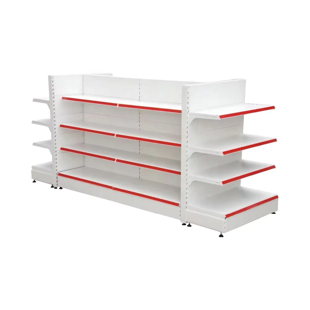 Heavy Duty Supermarket Metallic Retail Shelves Retail Display Stand ...