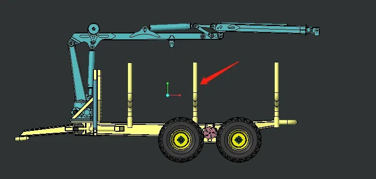 EPA Log Arch Loader Trailer with Crane Grapper Log Payload Trailer