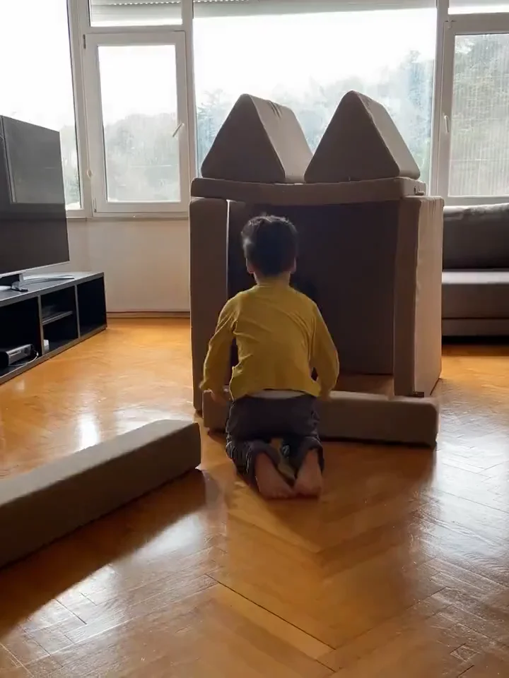 Configurable Child Fort Building Sensory Magnetic Fun Square Folding ...