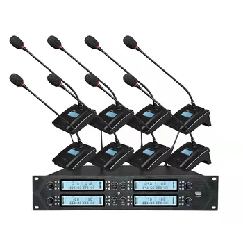 200 Canales Digital Lighting Uhf Radiodelegate Conference Microphone ...