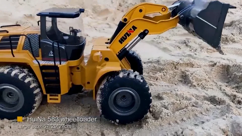 Huina 1583 V4 2.4g 1/14 10ch Alloy Metal Wheel Loader Model Diecast ...