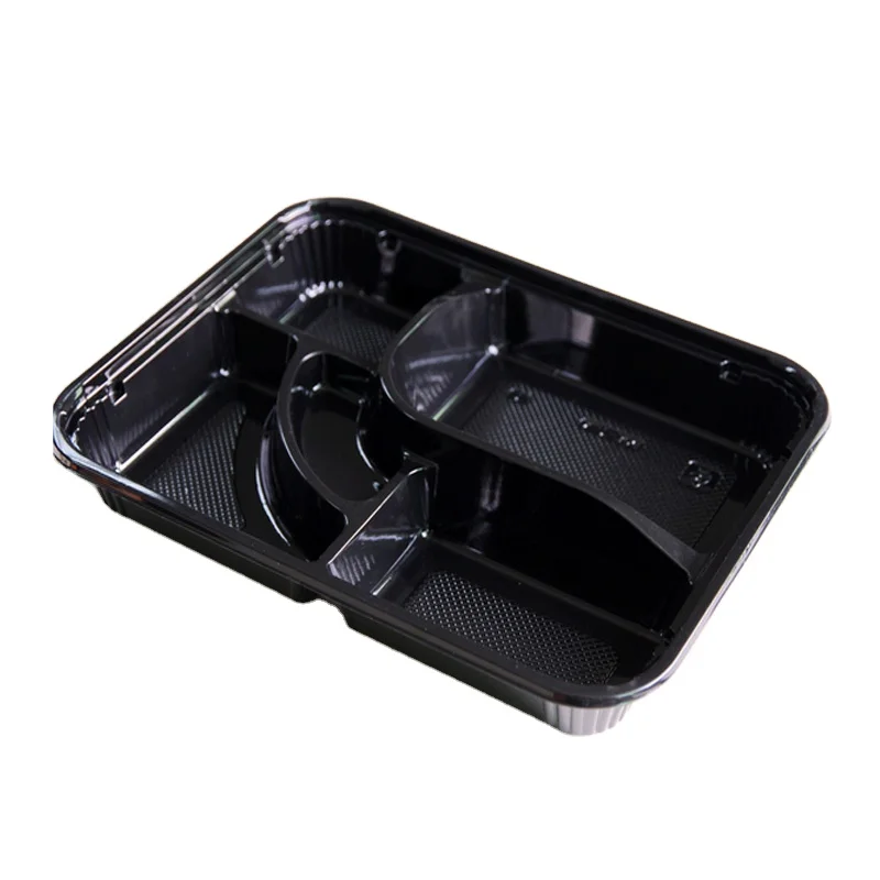 Compartment Disposable Takeaway Food Container / Divided Plastic Food ...