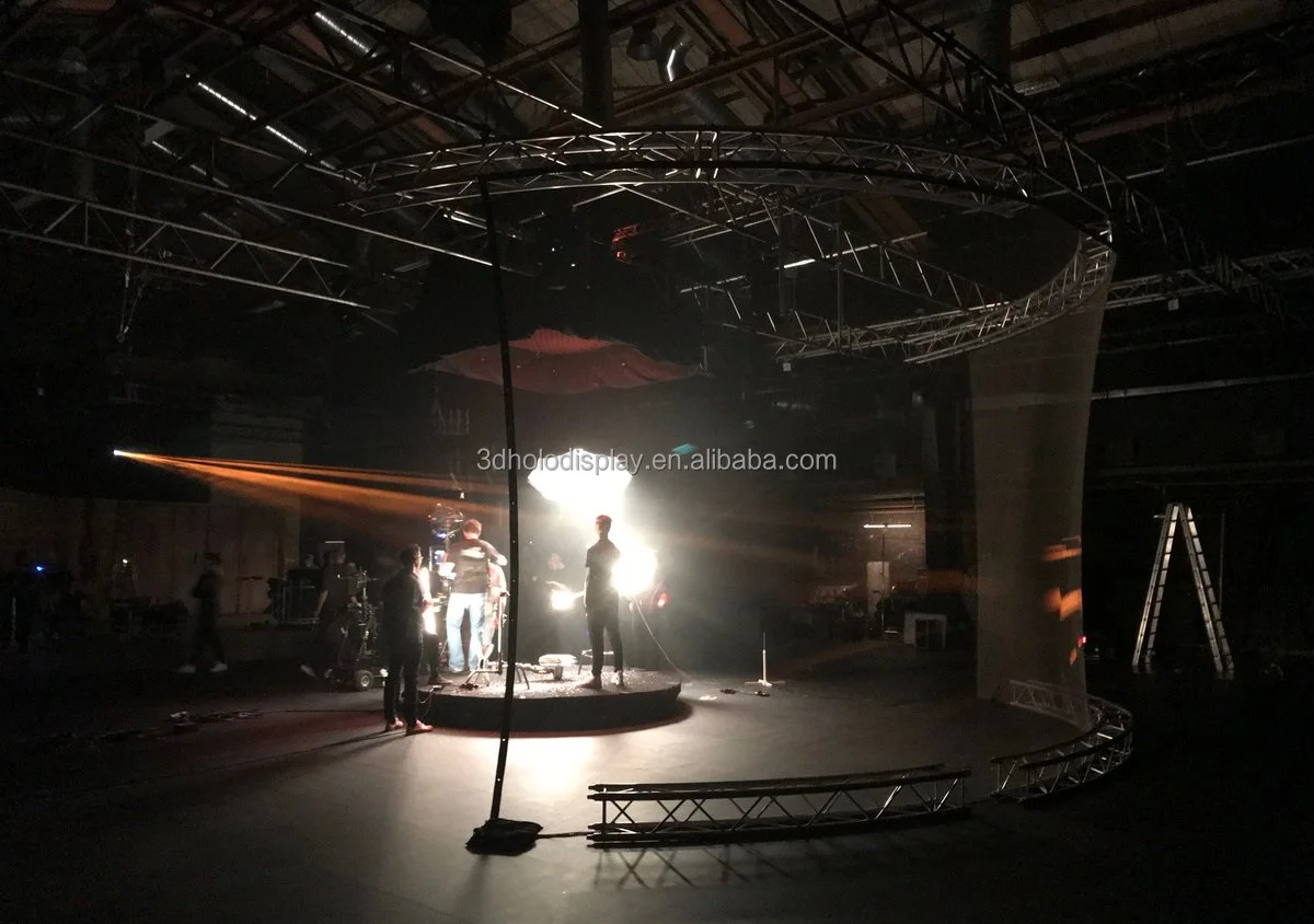 Transparent Holographic Mesh Projector Screen - 3D Hologram Display