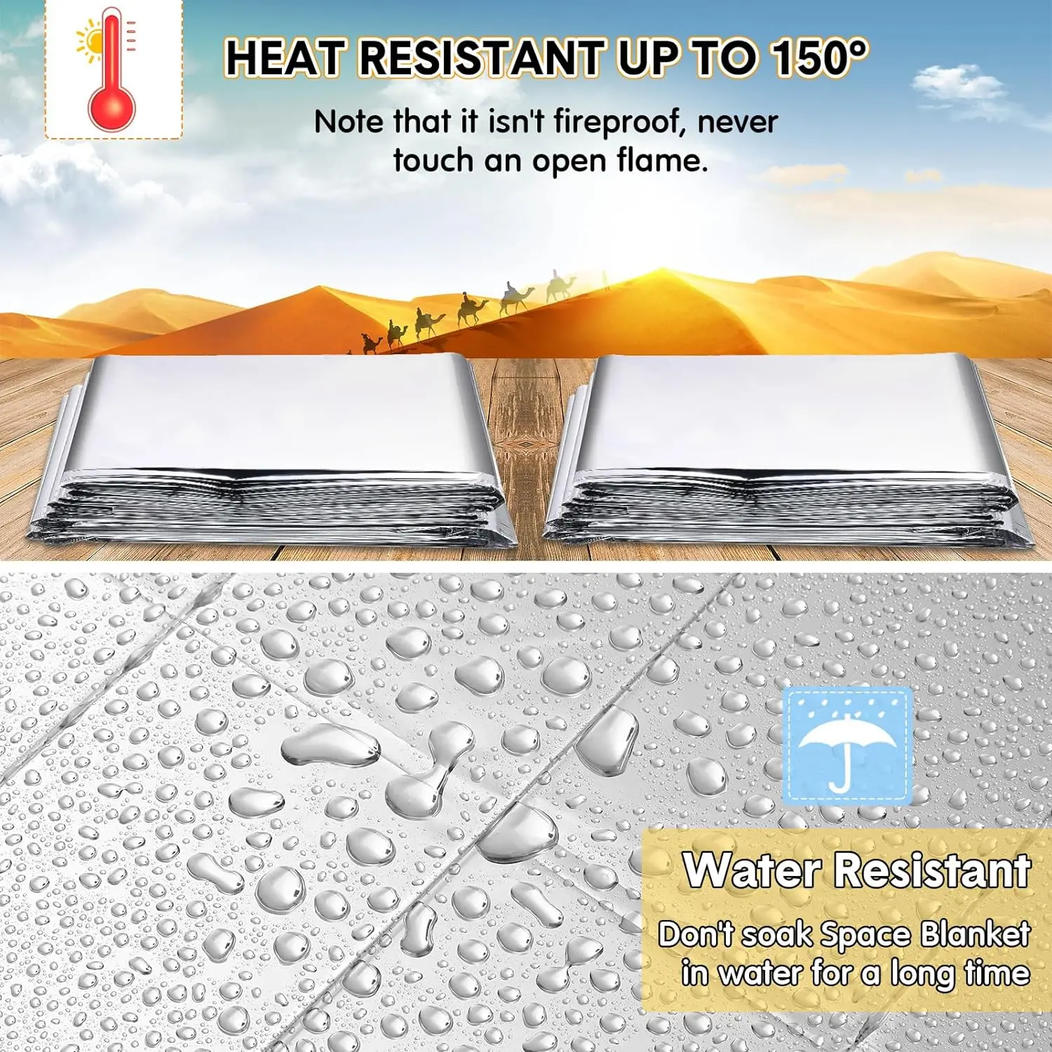 Emergency Survival Blanket - First Aid Rescue Aluminium Foil