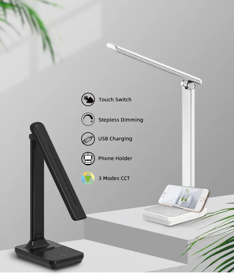 3-model Cct Dimmable Office Desk Lamp Eye-caring Led Table Lamp With ...
