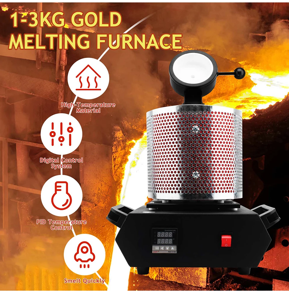 1-3kg Small Smelting Furnace - Efficient Gold Melting