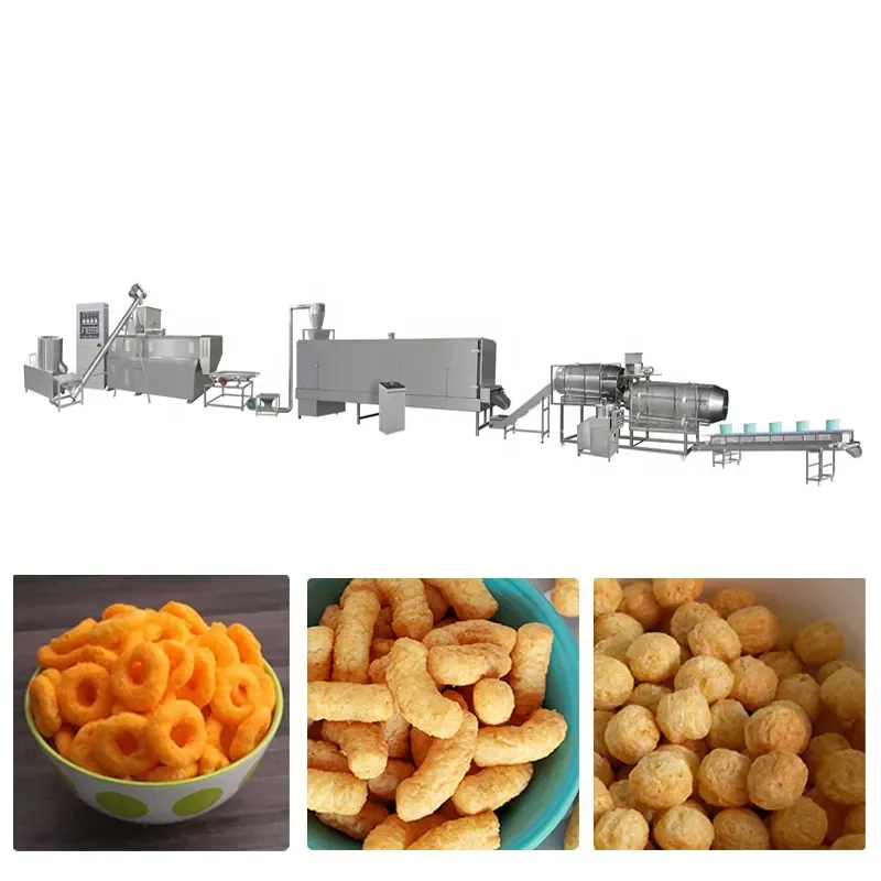 Puffed Corn Puffs Puff Sticks Extruder Making Mini Machine 100 Kg Corn ...