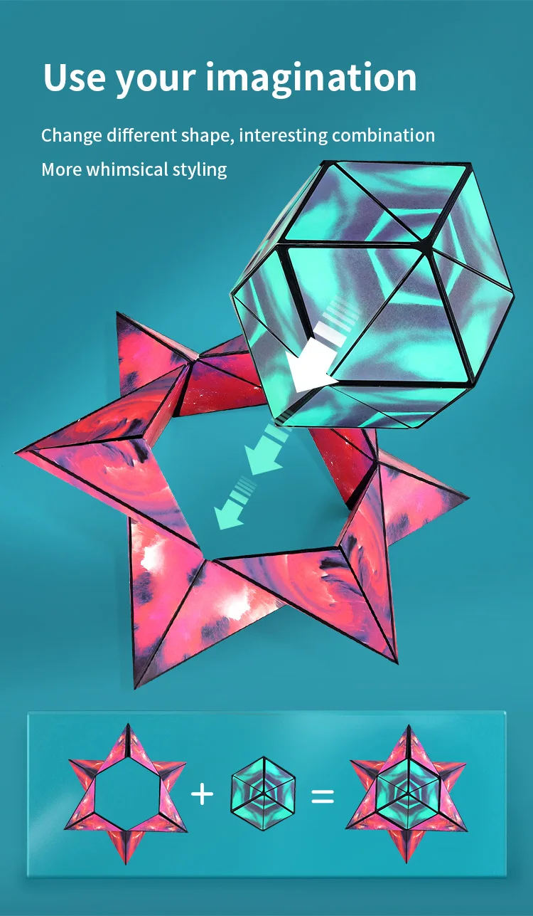 Shape Shifting Changeable Magnetic Magic Cube For Kids Puzzle Cube ...