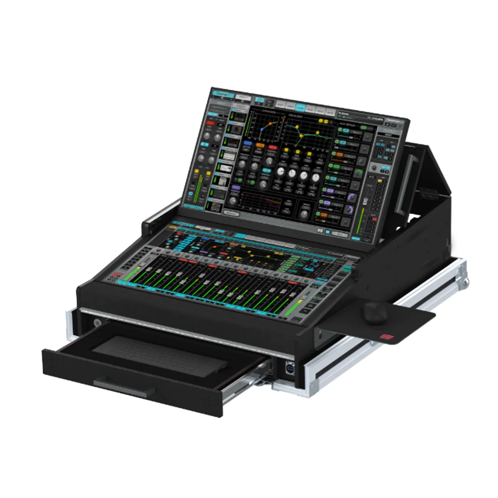 Dual Touch Screen Flight Case For Waves Emotion Lv1 2x24" / Fit 1x24 ...