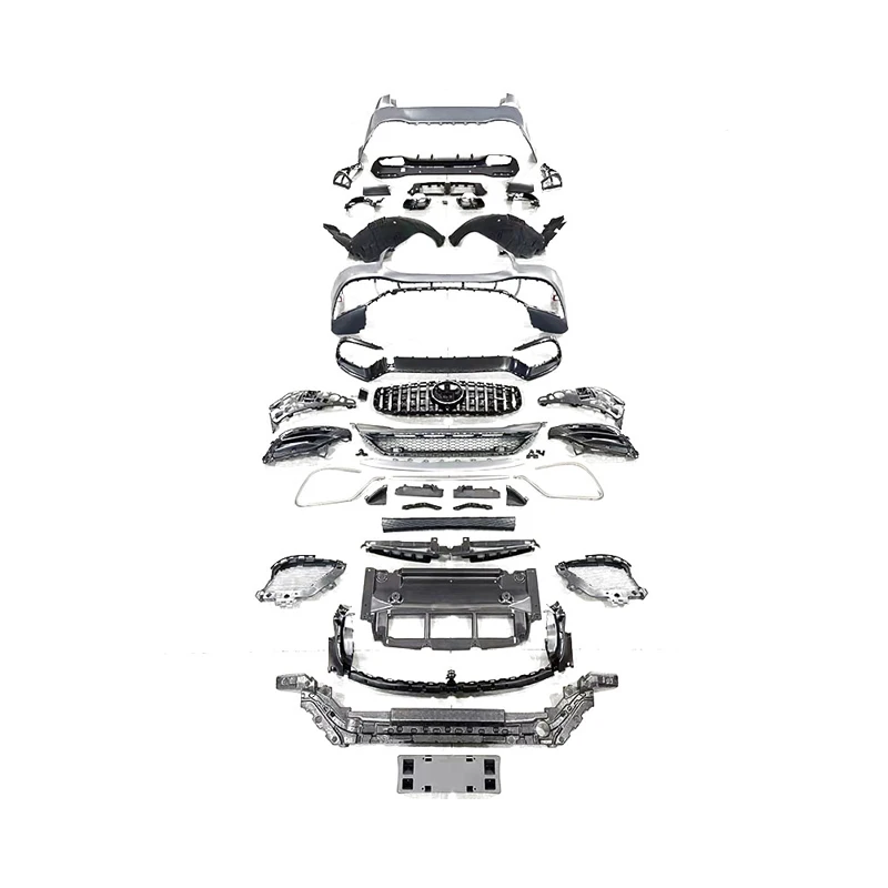 Auto Modified Front Bumper Car Grills Full Bodykit For Mercedes-benz ...